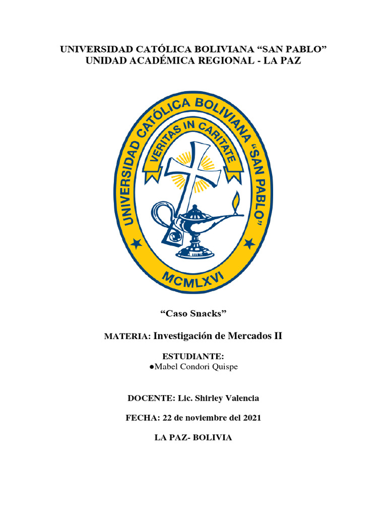 Caso Snacks MCQ | PDF | Marca | Investigación de mercado