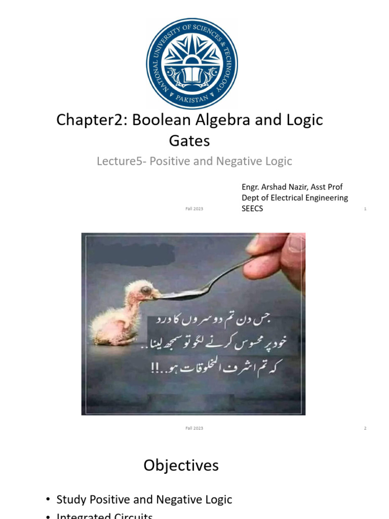 Lecture5 Chapter2 - Positive and Negative Logic | PDF | Logic Gate ...