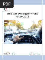Sample Driving For Work Policy | PDF | Driving | Road Traffic Safety