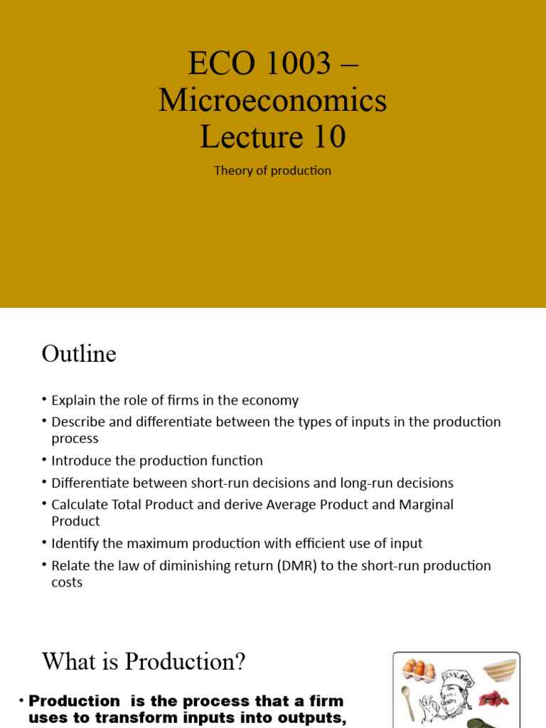 Unit 9 Theory of Production | PDF | Long Run And Short Run | Labour ...