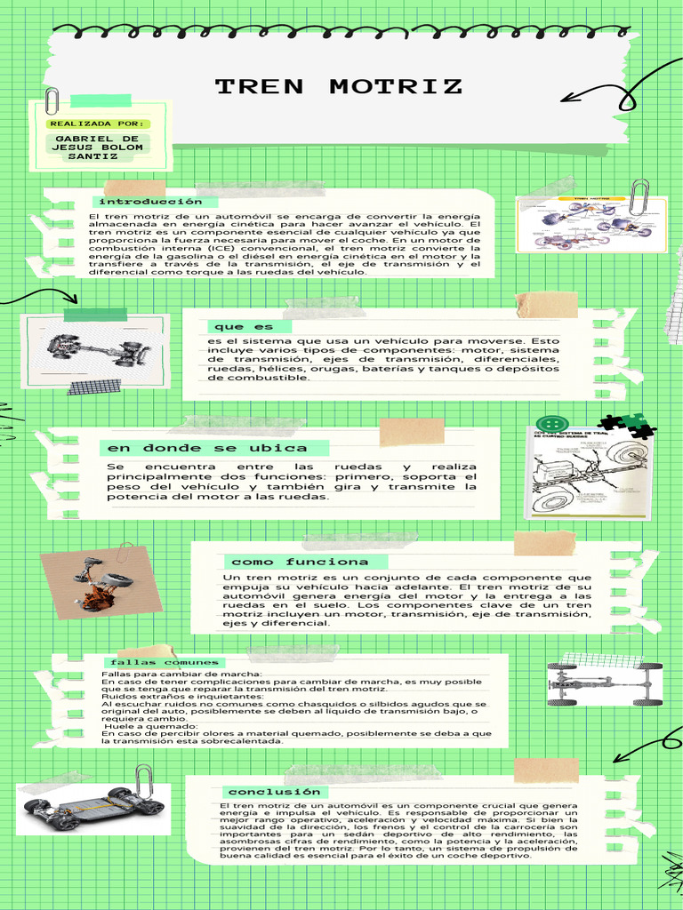 Funciones y Fallas del Tren Motriz | PDF | Eje | Coche