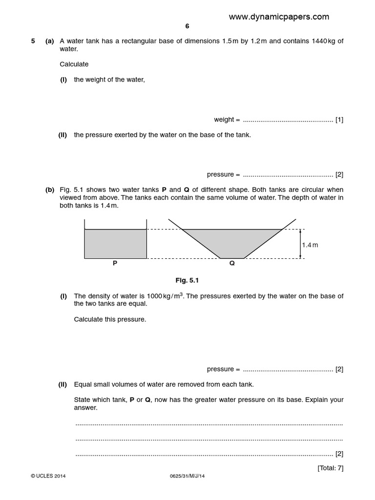 p-1 3 | Download Free PDF | Pressure | Physics