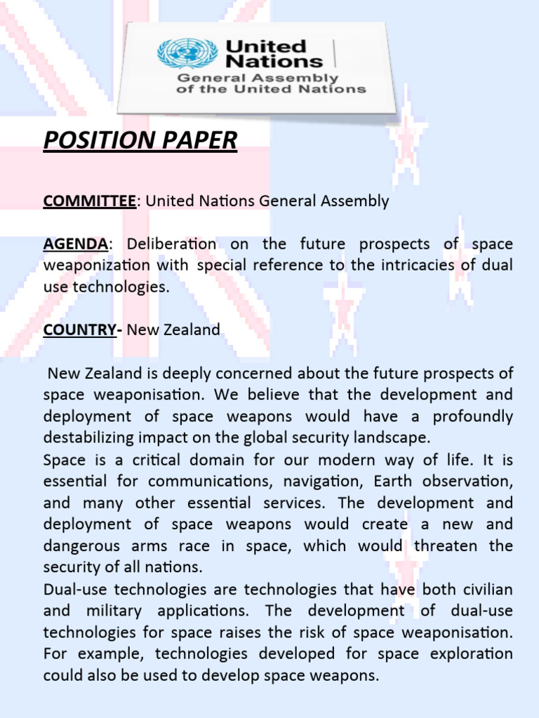 Position Paper New Zealand | PDF | Defense Policy | Securities