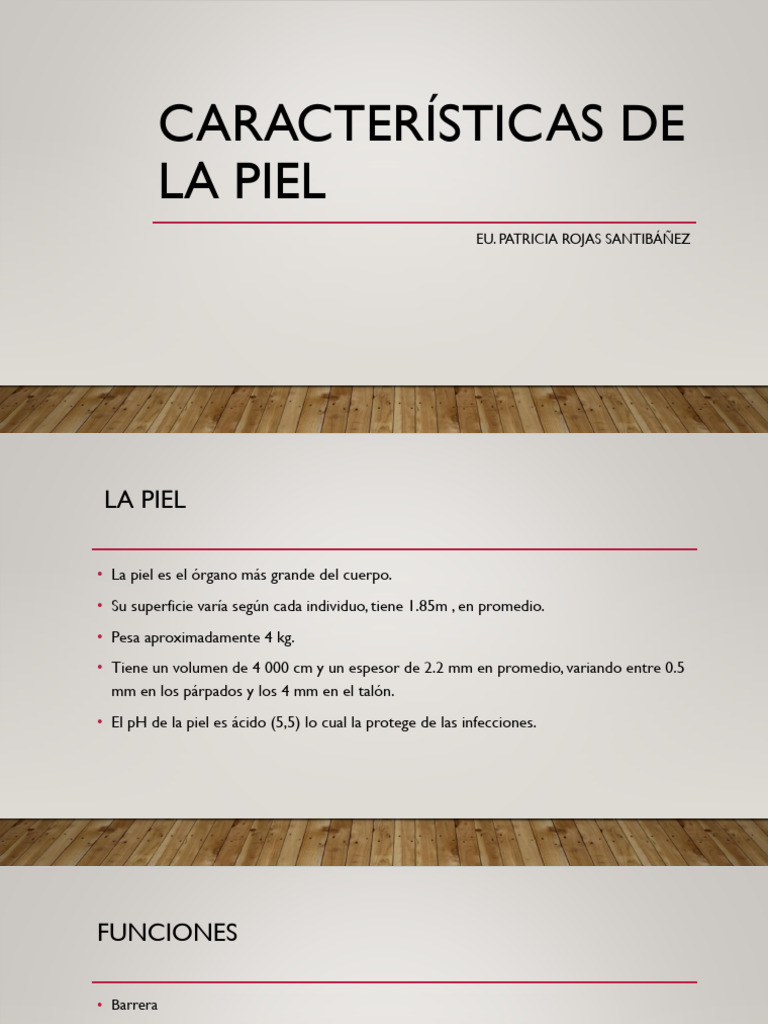 Características de La Piel | PDF | Piel | Epidermis