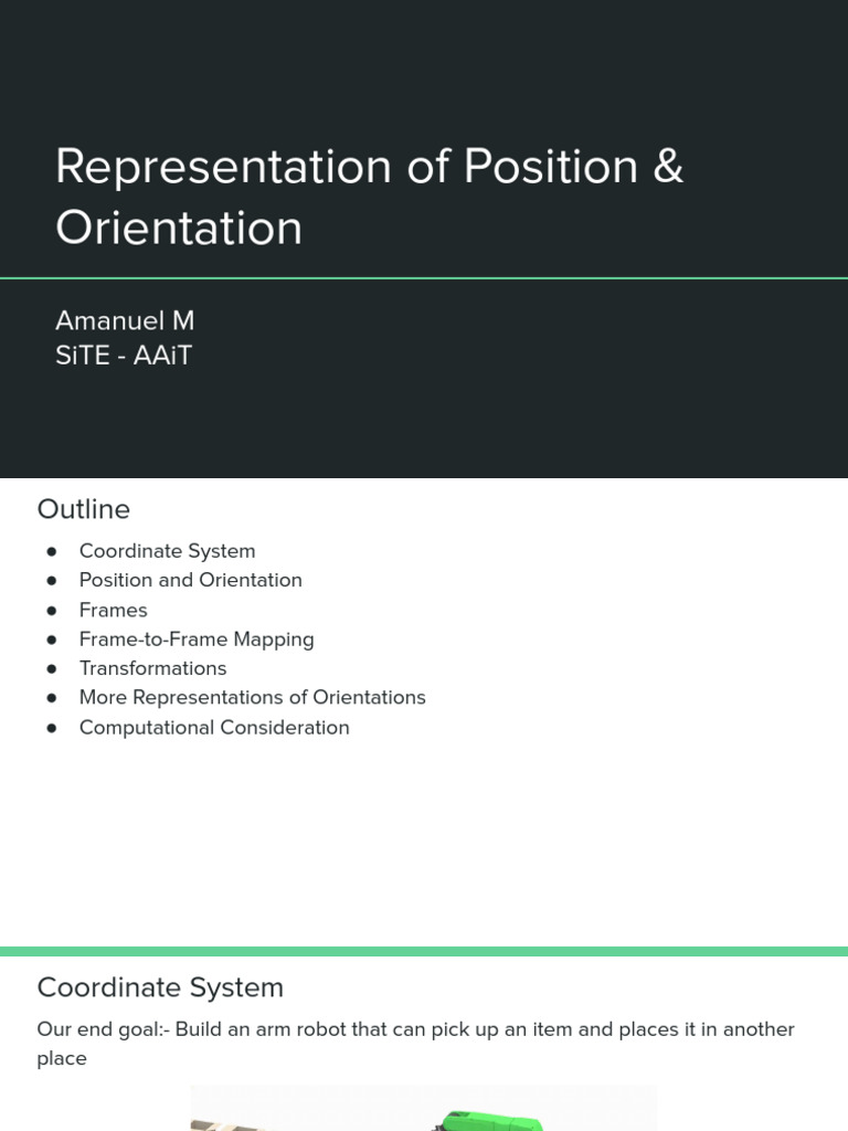 Chapter 2 Spatial Descriptions And Transformations Pdf Cartesian