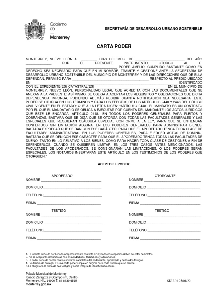 Carta Poder | PDF | Gobierno | Justicia