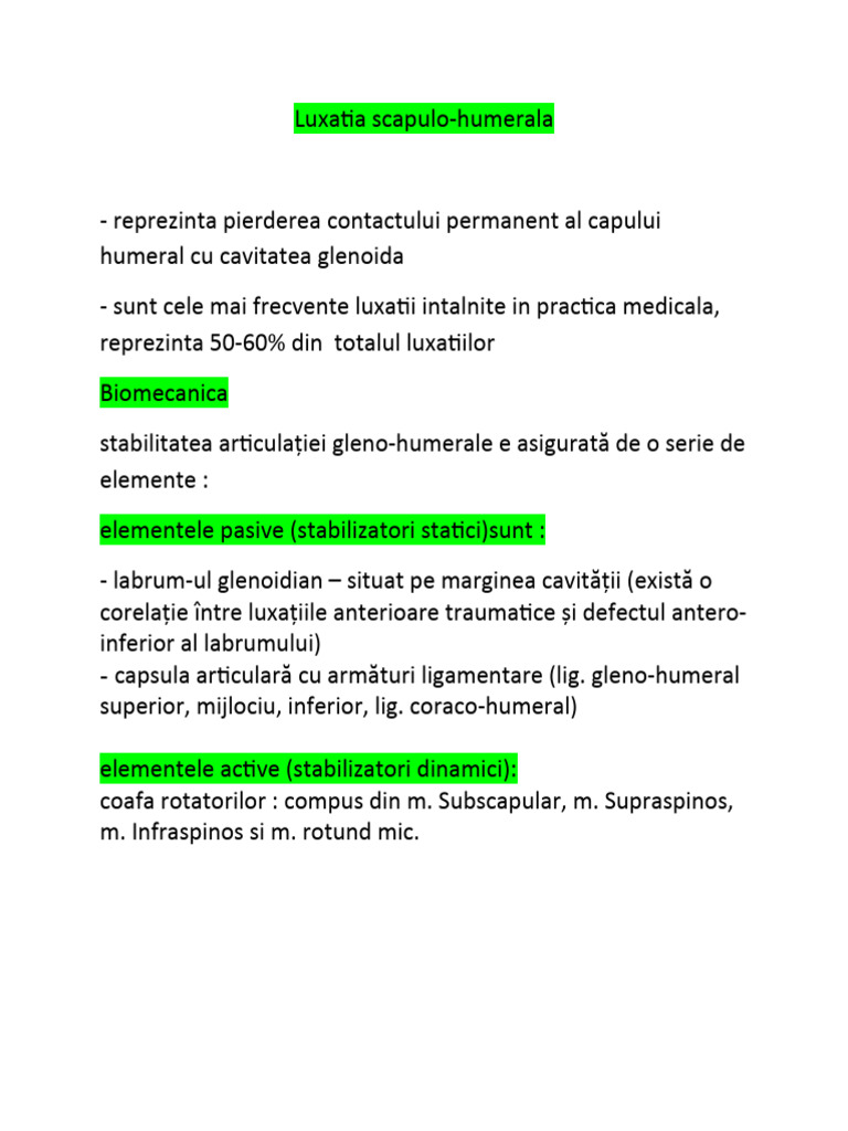 Luxatia Scapulo-Humerala | PDF