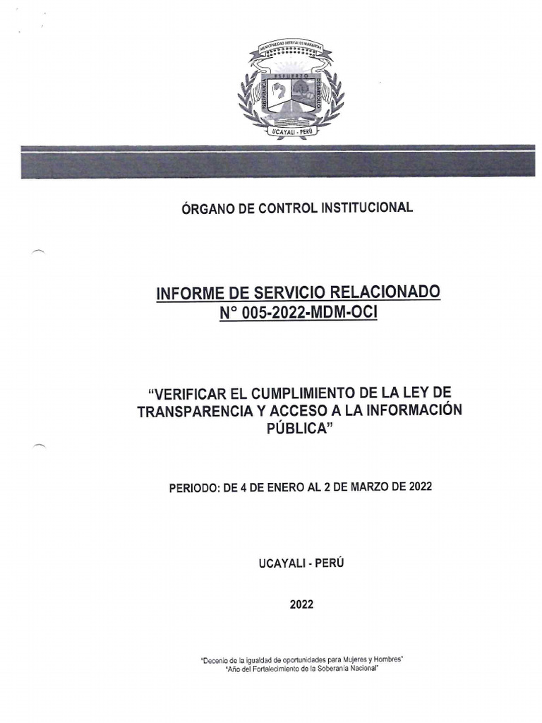 Informe Legal Oci | PDF