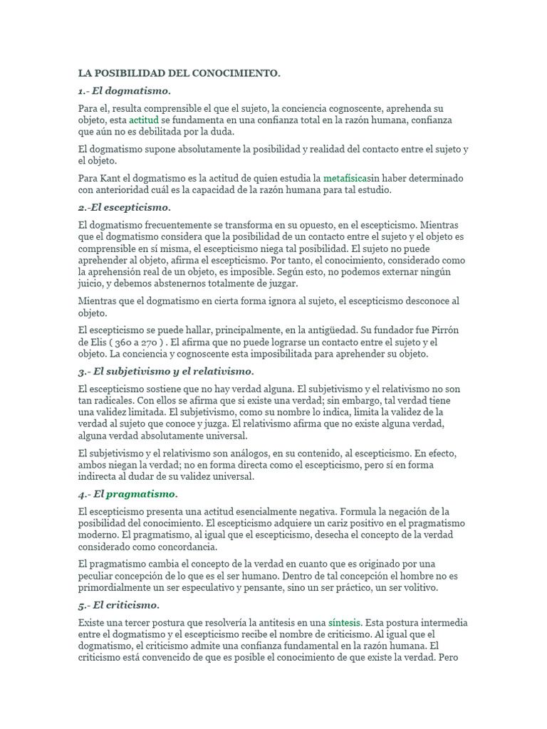 La Posibilidad Del Conocimiento | Descargar gratis PDF | Empirismo | Conocimiento