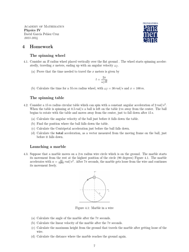 HW 4 | PDF | Acceleration | Velocity