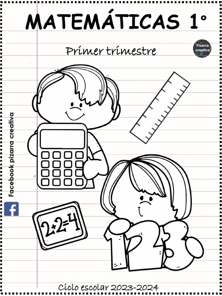 Portada Matemáticas Primer Trimestre | PDF | Métodos y materiales de ...