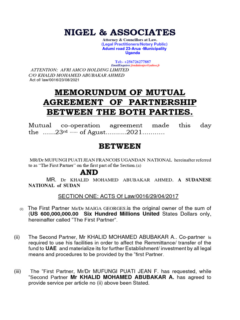 Mou Uae | PDF | Business Law | Justice