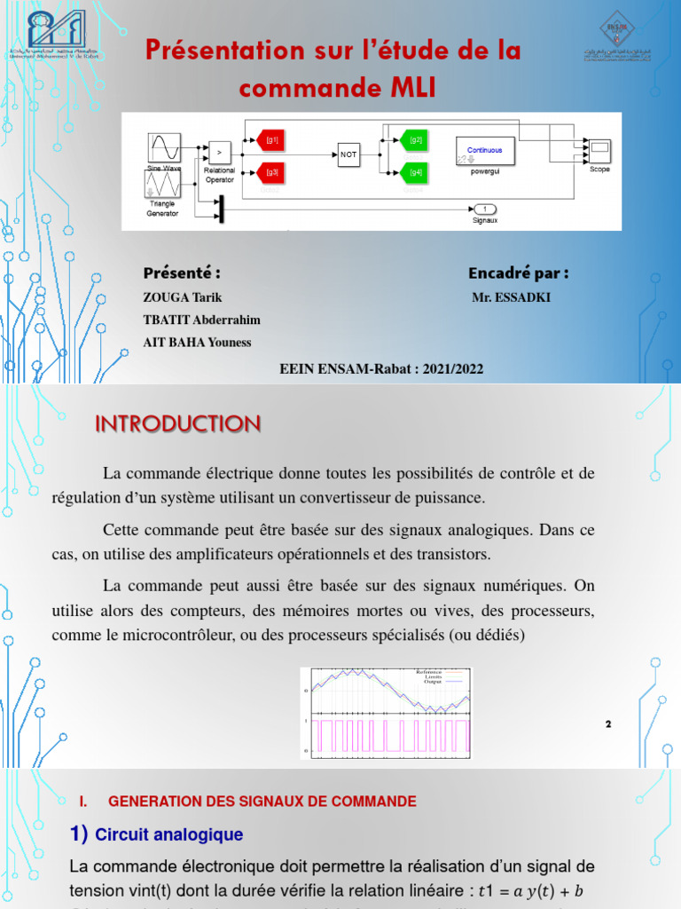 Etude de La Commande MLI | PDF | Informatique | Circuit électronique