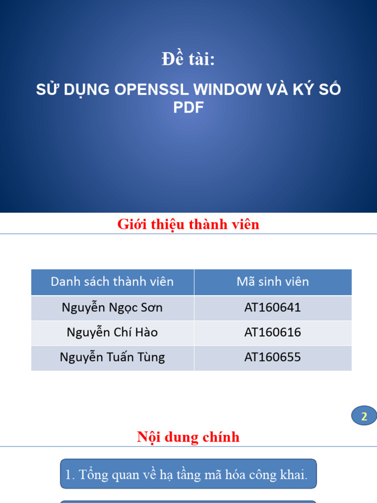 NGHIÊN CỨU OPENSSL WINDOW VÀ KÝ SỐ PDF | PDF