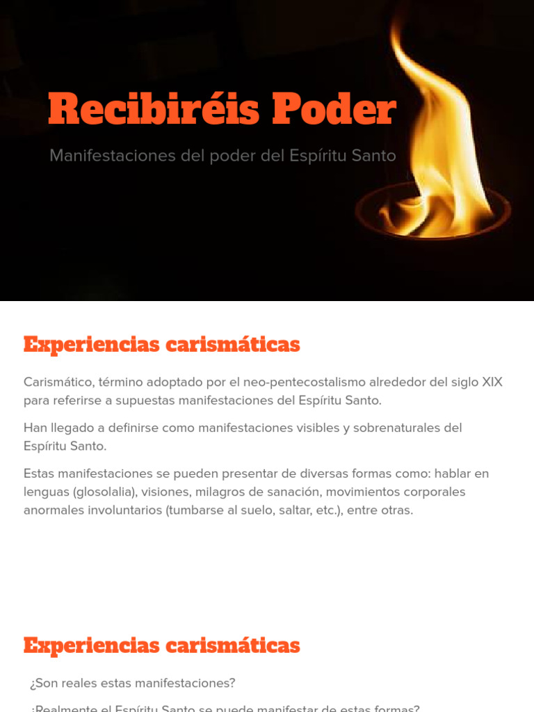 recibiréis poder | PDF | Pentecostalismo | Movimiento carismático