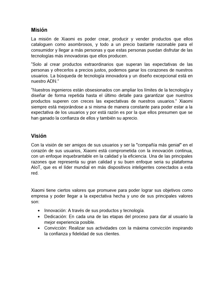 Misión Y Vision Pdf