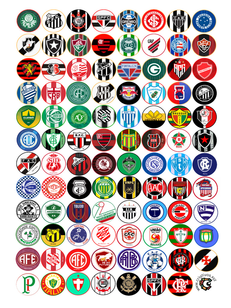 Escudos de Time | Download grátis PDF | Futebol | Times esportivos