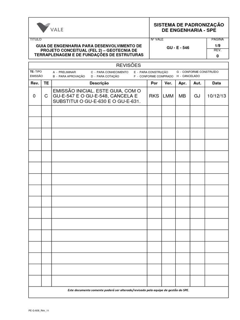 GU-E-546 Proj Conceitual (FEL2) Geotecnia Terraplenagem Fund Estruturas ...