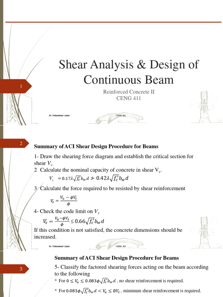 Shear Design of Continuous Beams | PDF | Beam (Structure) | Classical ...