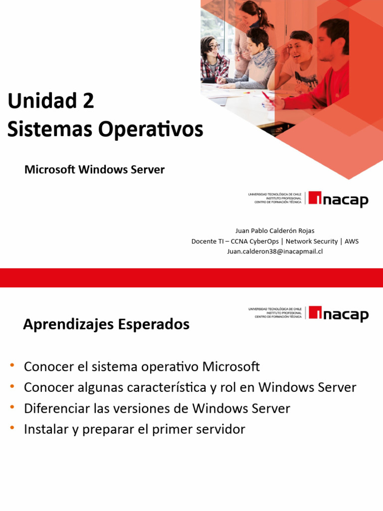 01 - Unidad 2 - Introduccion A Windows Server | PDF | Directorio Activo | Servidor (Computación)