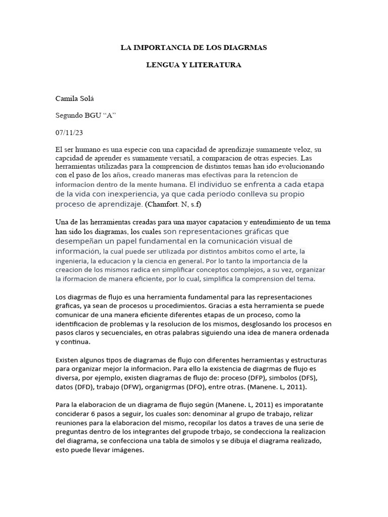 Importancia de los Diagramas de Flujo | PDF | Aprendizaje | Información