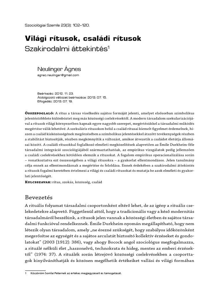 Világi Ritusok | PDF