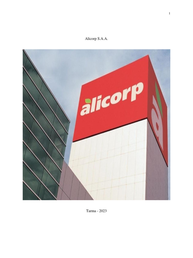 Portada 1.: Alicorp S.A.A | PDF | Business | Motivación