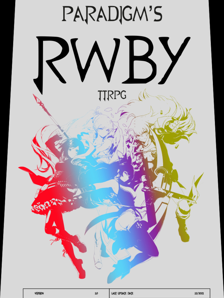 Paradigm's RWBY TTRPG V1.0 | PDF | Tabletop Role Playing Game | Firearms