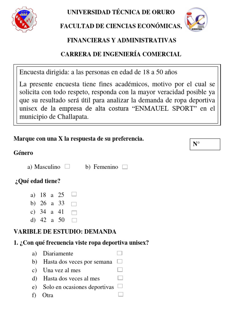 encuesta de deportivos | PDF