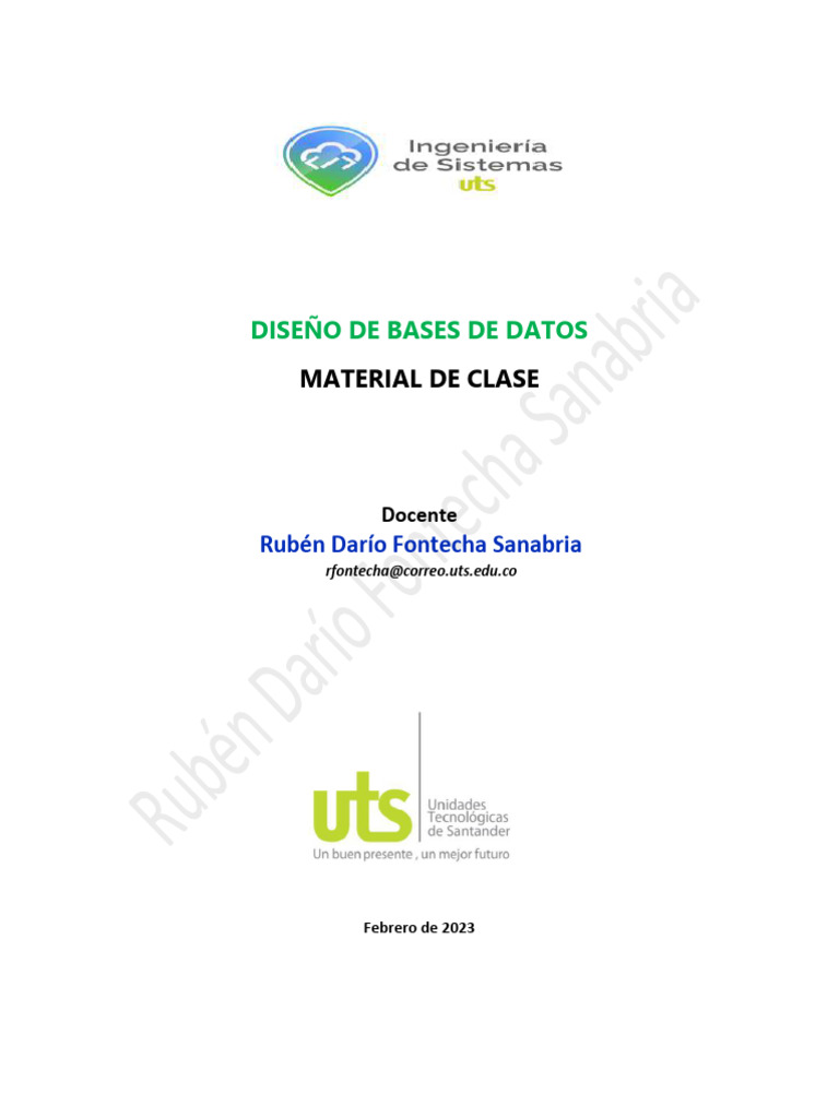 Material de Clase DBD V02 | PDF | Bases de datos | Mi sql
