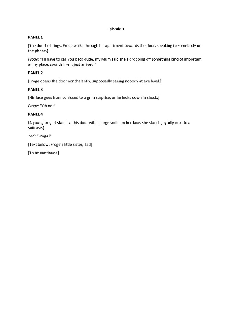 Froge Series Scripts | PDF