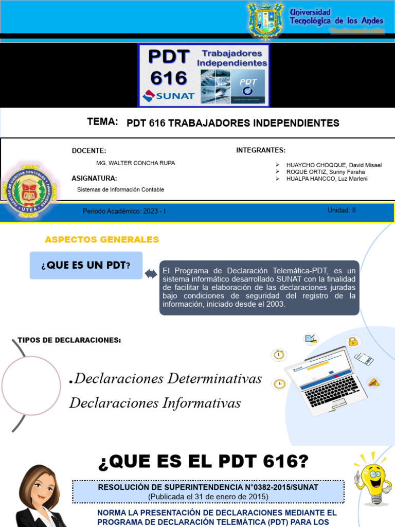 PDT - 616 | PDF | Impuesto sobre la renta | Gobierno