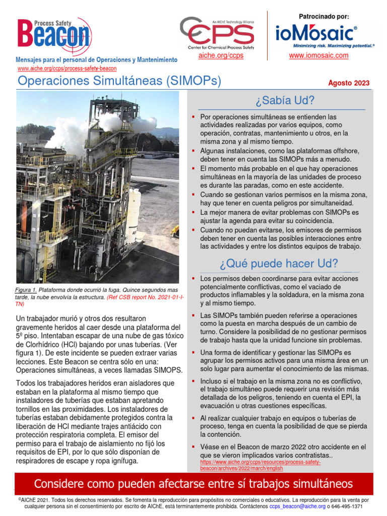 OPERACIONES SIMULTANEAS (SIMOPs) | PDF