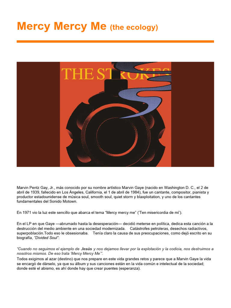 Mercy Mercy Me (the ecology) | PDF | Tierra | Entorno natural
