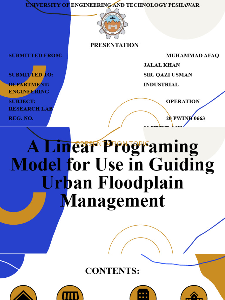 Urban Planning Problem Operation Research Lab Presentation | PDF ...