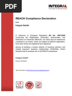 REACH Compliance Declaration Template | PDF | Finance & Money Management