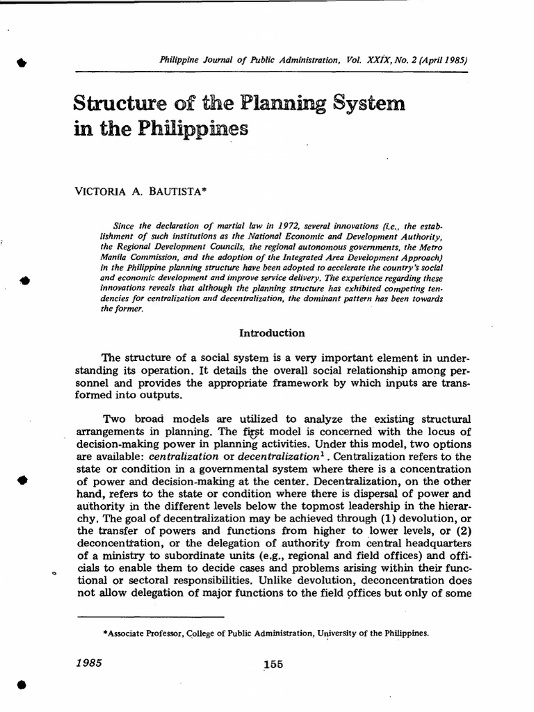 08 - Structure of The Planning System in The Philippines | PDF | Metro ...
