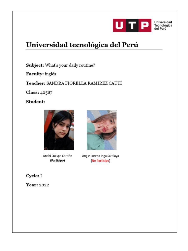 (AC-S11) Week 11 - Task_ Assignment - What's Your Daily Routine | PDF