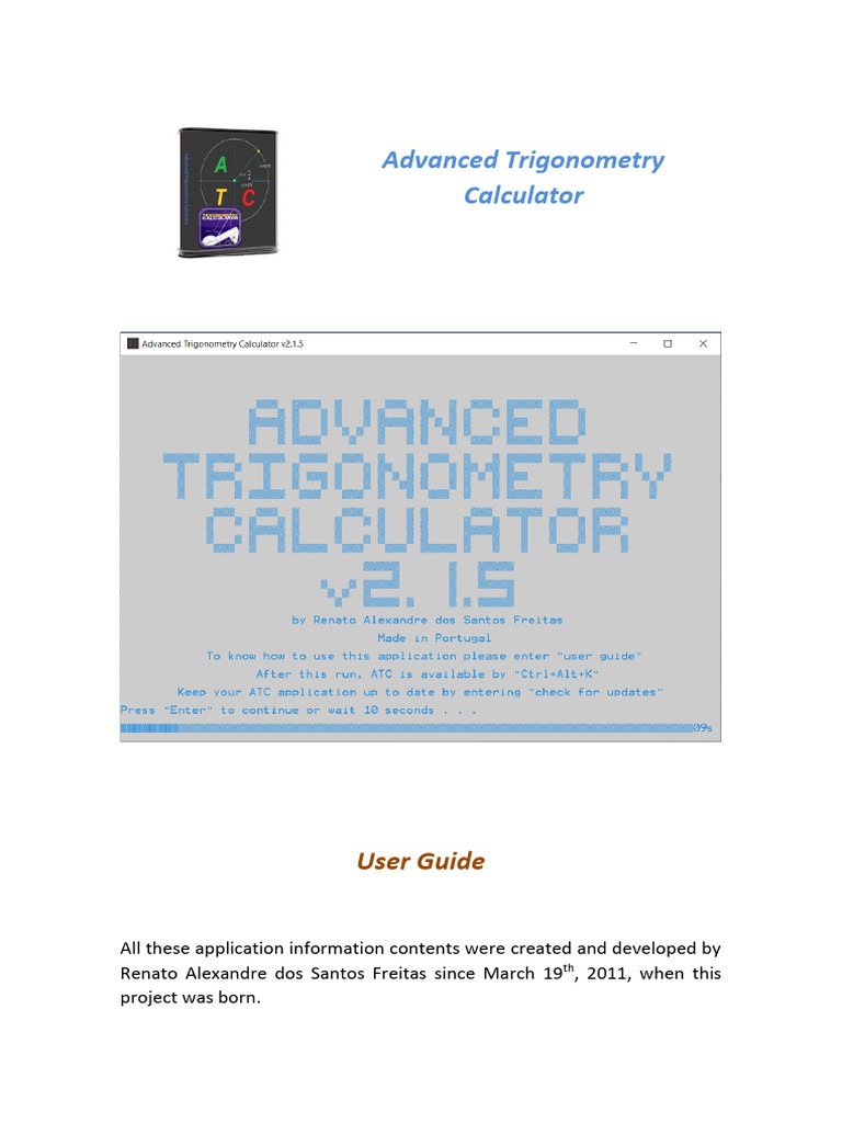 Advanced Trigonometry Calculator - User Guide | PDF | Command Line ...