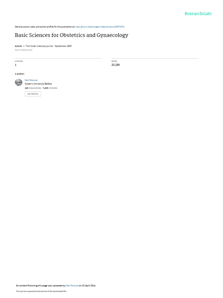 Basic Sciences For Obstetrics and Gynaecology | PDF | Gynaecology | Urinary Incontinence