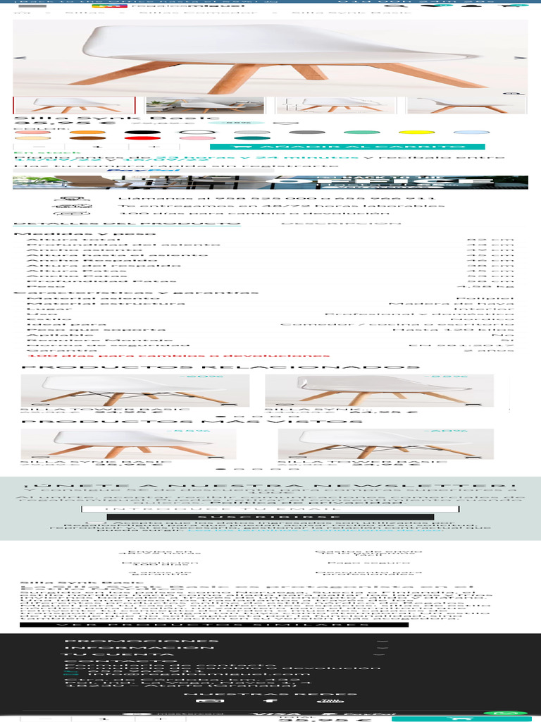 Silla Synk Basic La Silla Escandinava Que Todos | PDF