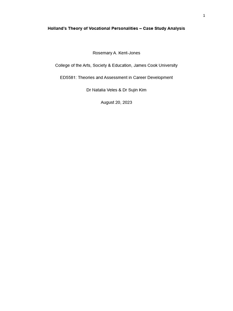 Assessment 3 - Case Study Analysis - 14482245 | PDF | Counseling Psychology | Psychology