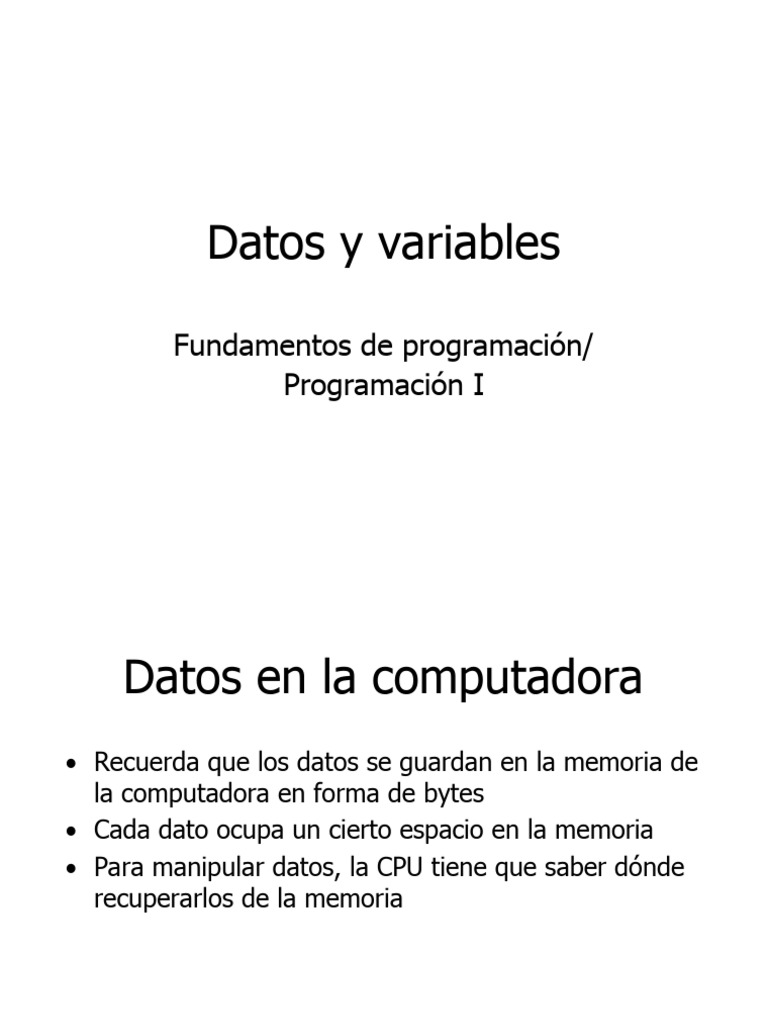 Variables Y Tipos De Datos Python Pdf Variable Informática