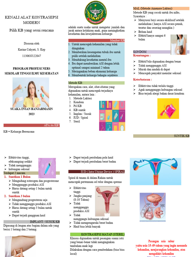 Leaflet Kenali Alat Kontrasepsi Modern | PDF
