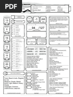Mythic Bastionland Character Sheets | PDF