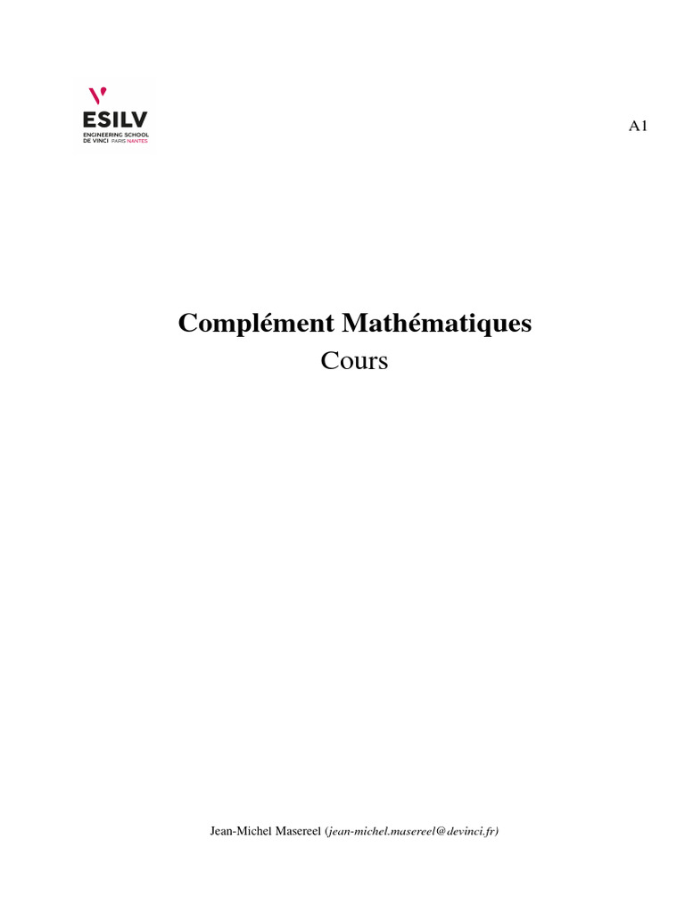 Cours Complements Maths | PDF | Séquence | Fonction monotone