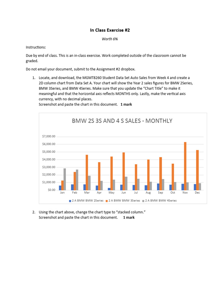 In Class Exercise #2 | PDF | Chart