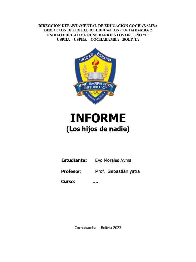 CARATULA - INFORME | PDF