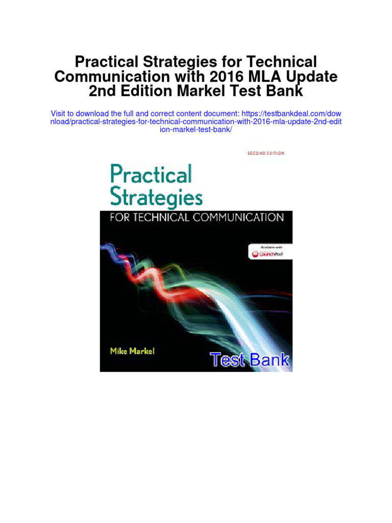 Practical Strategies For Technical Communication With 2016 Mla Update