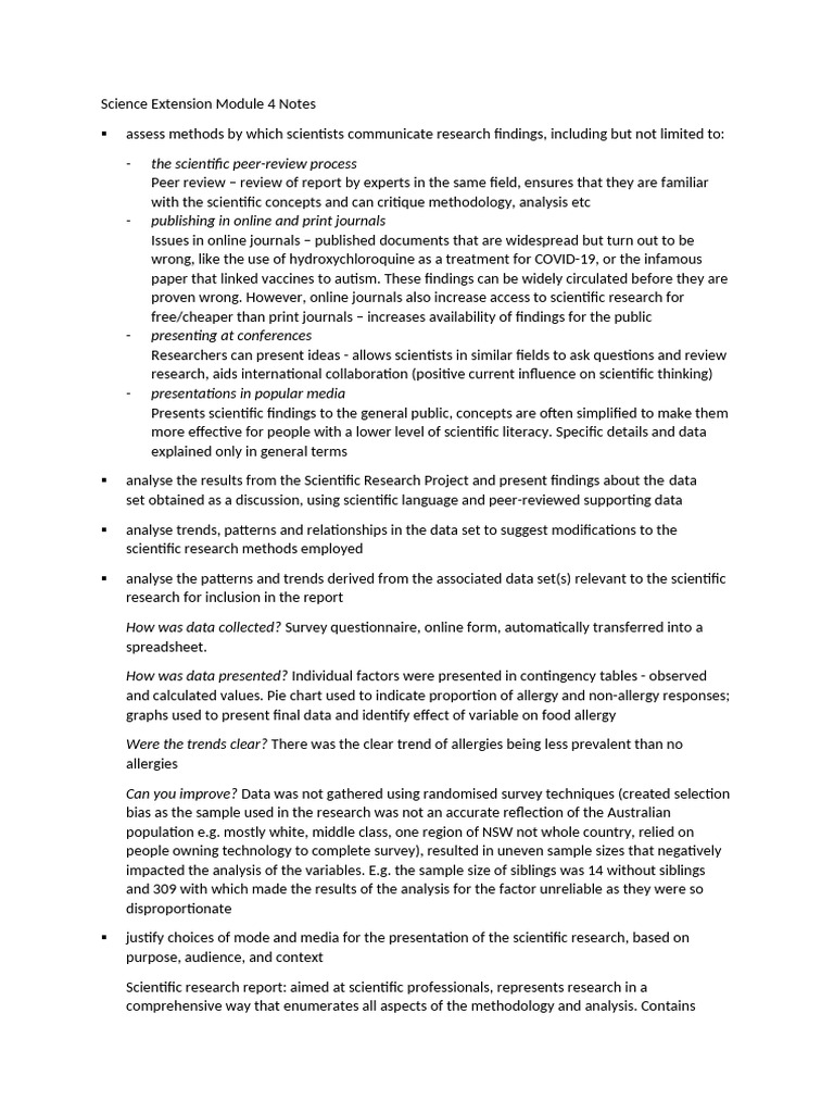 Science Extension Module-4 Notes | PDF | Scientific Method | Science